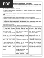 Validation of Water System and Pure Steam | PDF | Purified Water ...