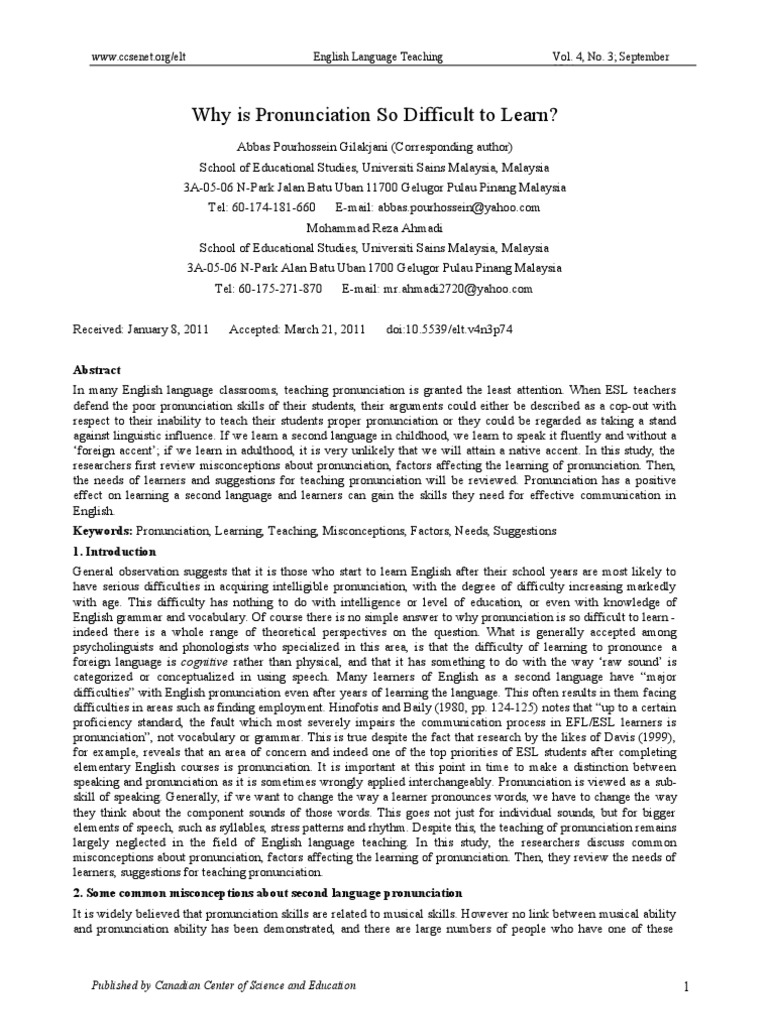 why-is-pronunciation-so-difficult-to-learn-english-language-teaching