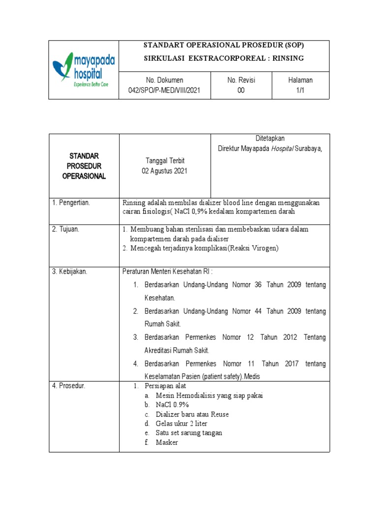 Standart Operasional Prosedur (Sop) | PDF