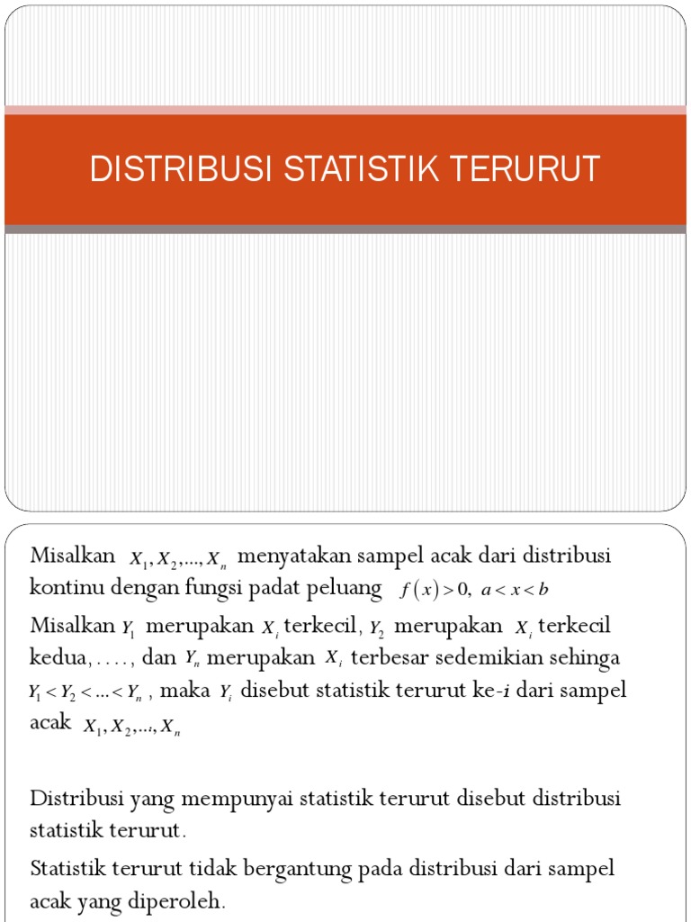 Distribusi Statistik Terurut dalam Analisis | PDF