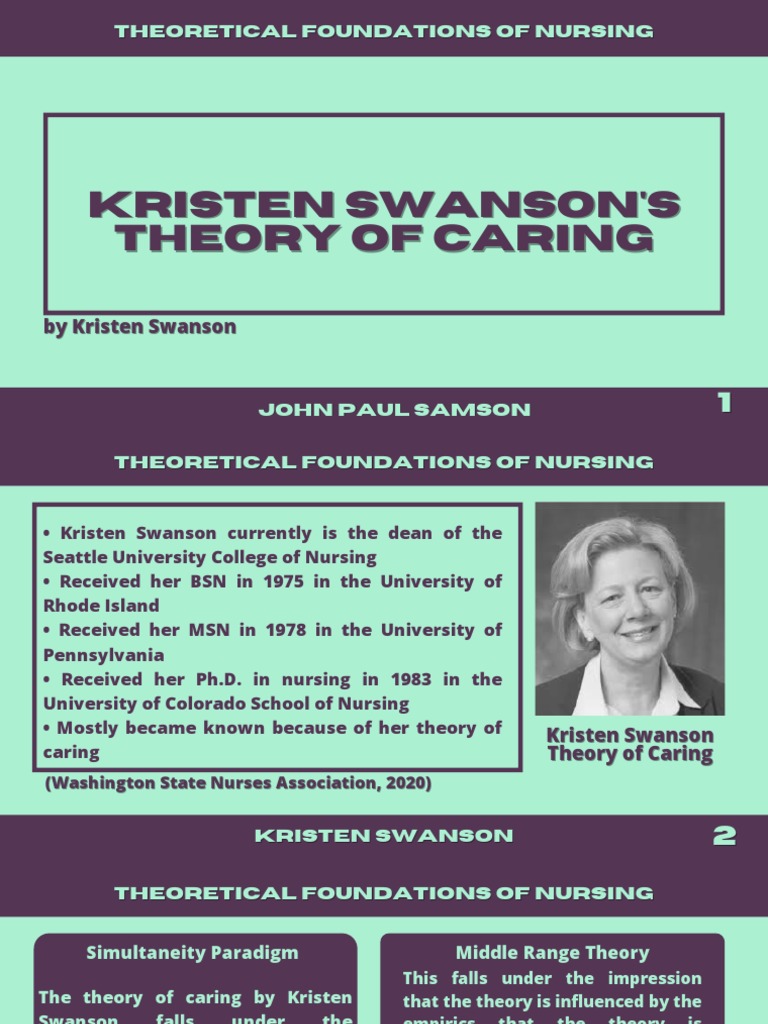 Kristen Swanson's Theory of Caring | PDF | Theory | Nursing