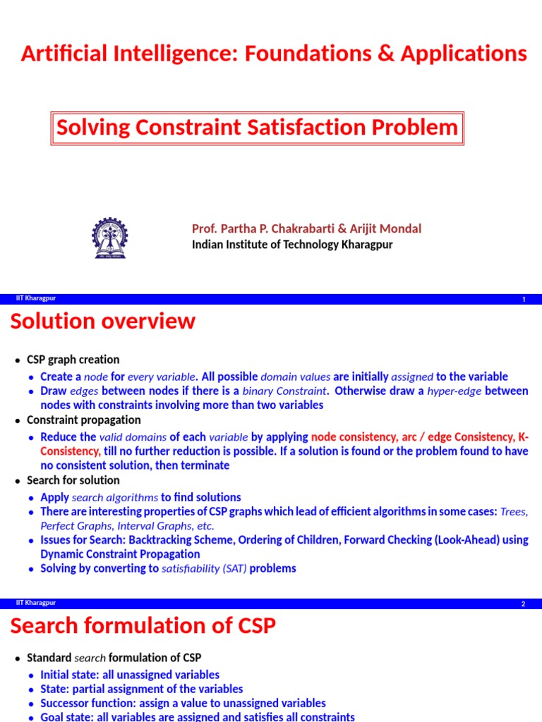 Artificial Intelligence: Foundations & Applications: Prof. Partha P. Chakrabarti & Arijit Mondal ...