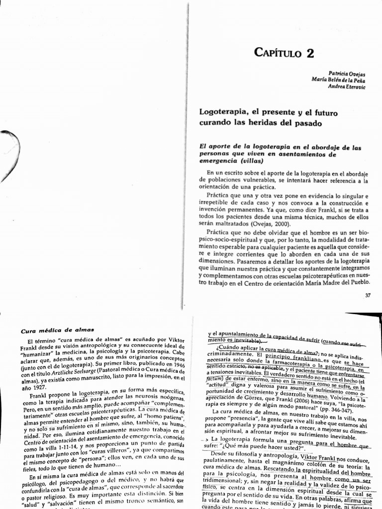 Cap 2 y 3 - Logoterapia en Las Villas | PDF