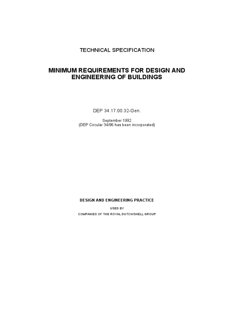 Minimum Requirements For Design and Engineering of Buildings | PDF ...