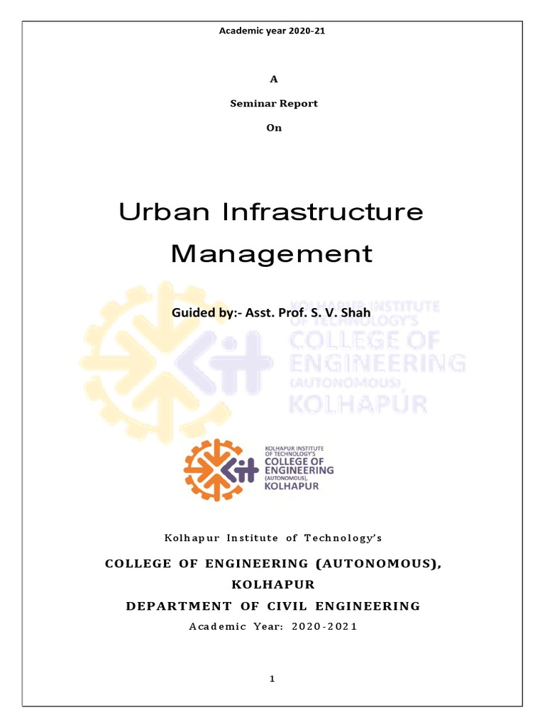 159 - Urban Infrastructure Management | PDF | Infrastructure ...