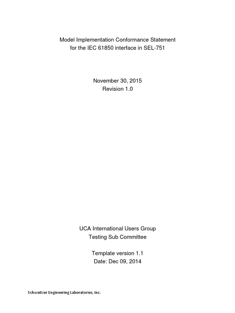 SEL-751 IEC 61850 Interface MICS | PDF | Ac Power | Power (Physics)
