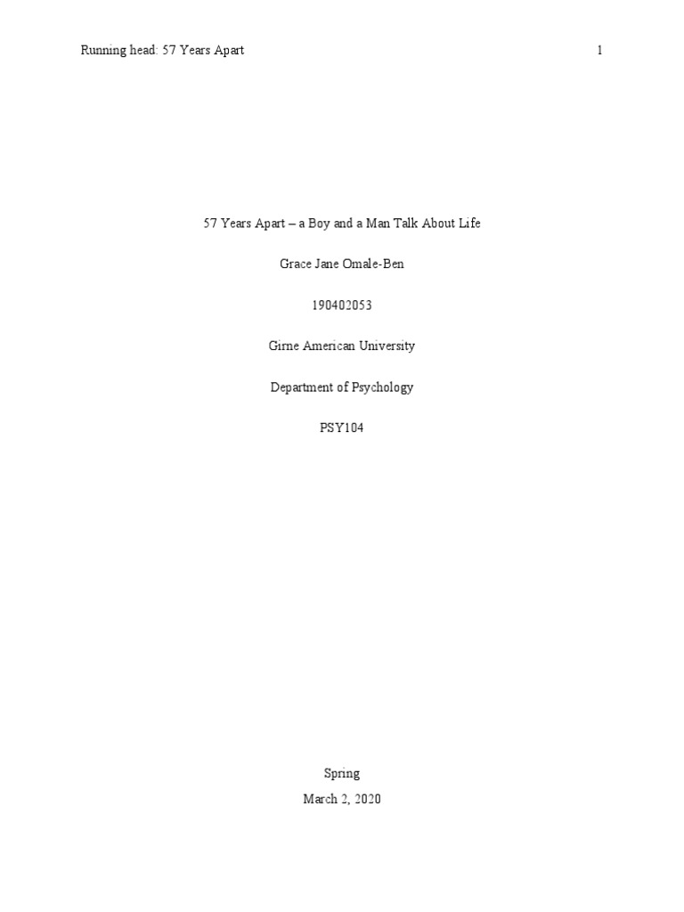 57 Years Apart New Work | PDF | Reason | Love