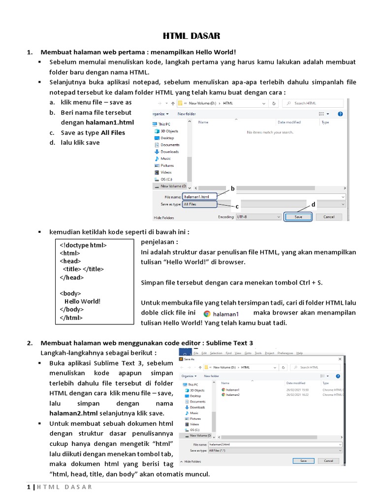 Modul HTML Dasar | PDF