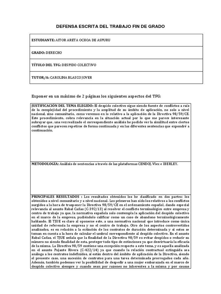 Documento Defensa TFG | PDF