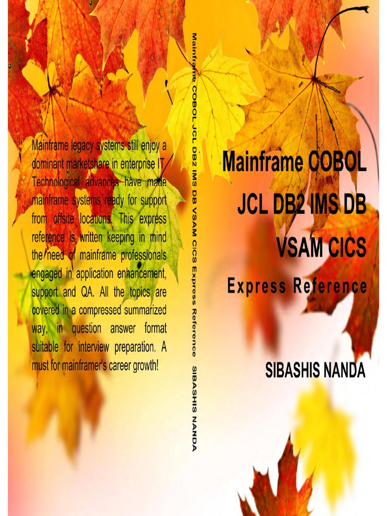 Mainframe Cobol JC L Book Cover | PDF | Information Technology ...