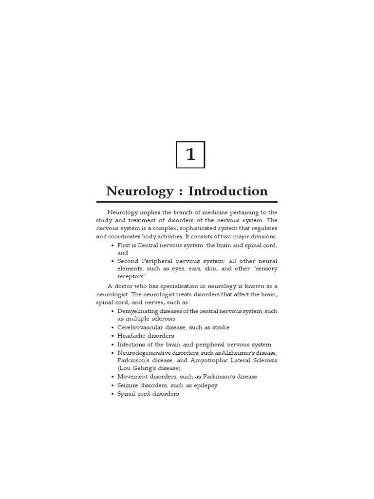 Neurology: Introduction | PDF | Neurology | Nervous System