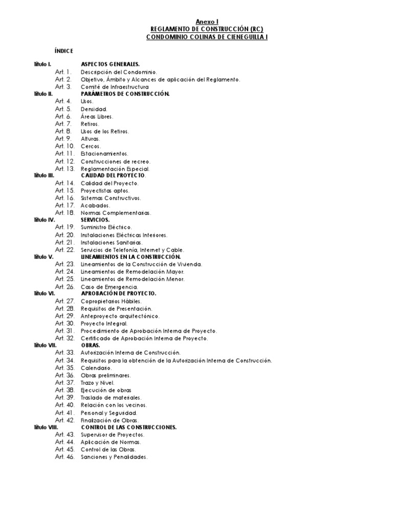Reglamento de Construccion | Descargar gratis PDF | Condominio | Multa (pena)