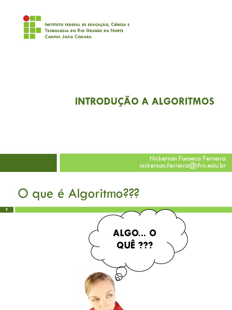 Aula 04 - Introducao A Algoritmos | PDF | Algoritmos | Linguagem de ...