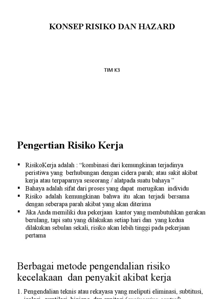 Konsep Risiko Dan Hazard | PDF