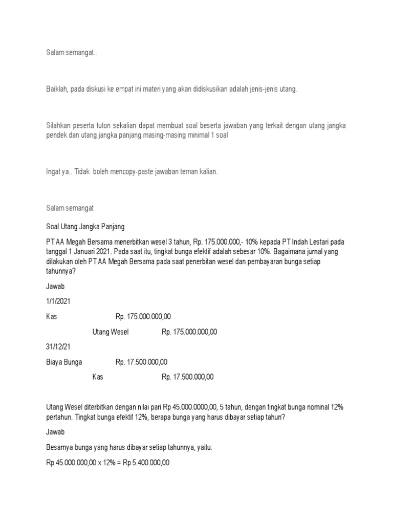 Diskusi 4 Akm II | PDF