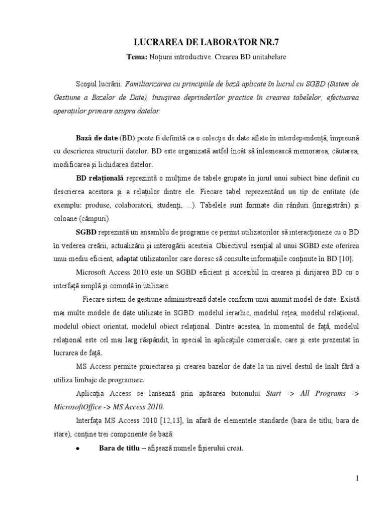 Lucrarea de Laborator Nr.7 | PDF