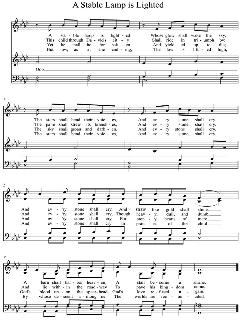 A Stable Lamp Is Lighted - R | PDF