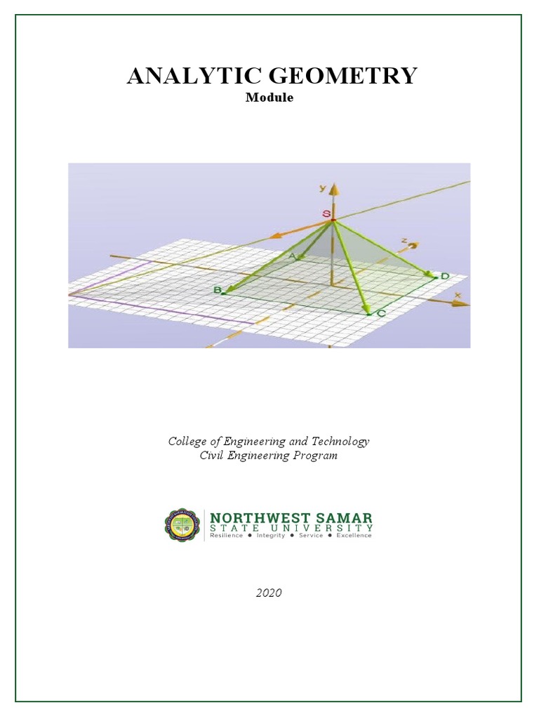 Analytic Geometry: College of Engineering and Technology Civil ...