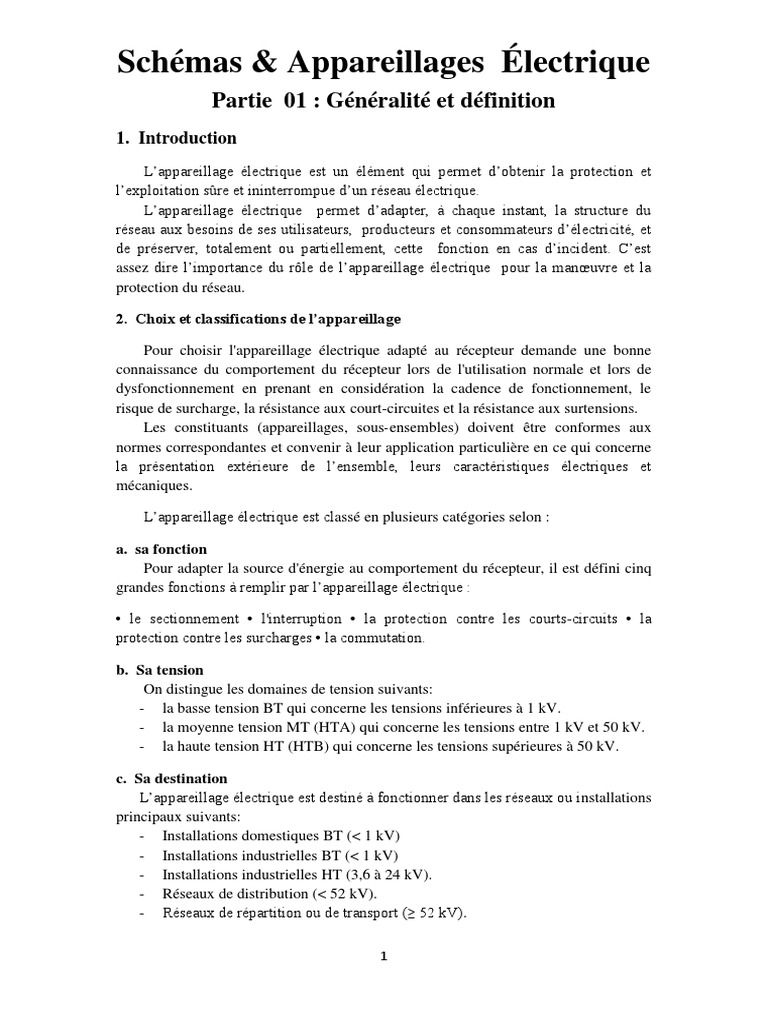 Partie 01 - Généralité Et Définition | PDF | Courant électrique ...