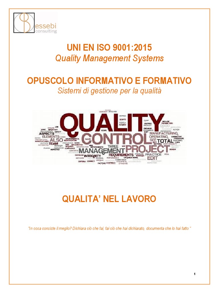 Opuscolo ISO9001 | PDF