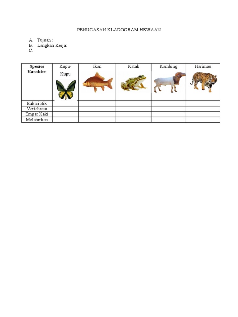 Kladogram Hewan untuk Kelas 10 | PDF