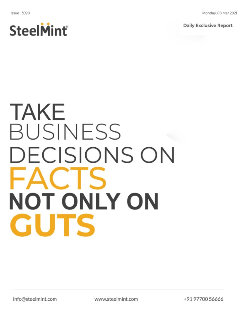 SteelMint Daily Report As On 08 Mar 2021 | PDF | Iron Ore | Iron