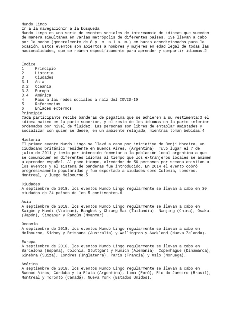 Mundo Lingo | PDF | Asimilacion cultural