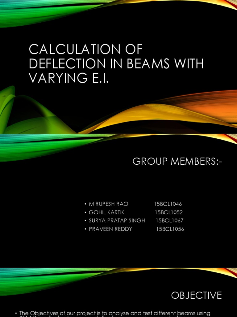 Calculation of Deflection in Beams With Varying E.I | PDF | Beam ...