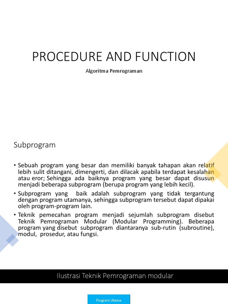 07 08 Sub Program Procedure and Function | PDF