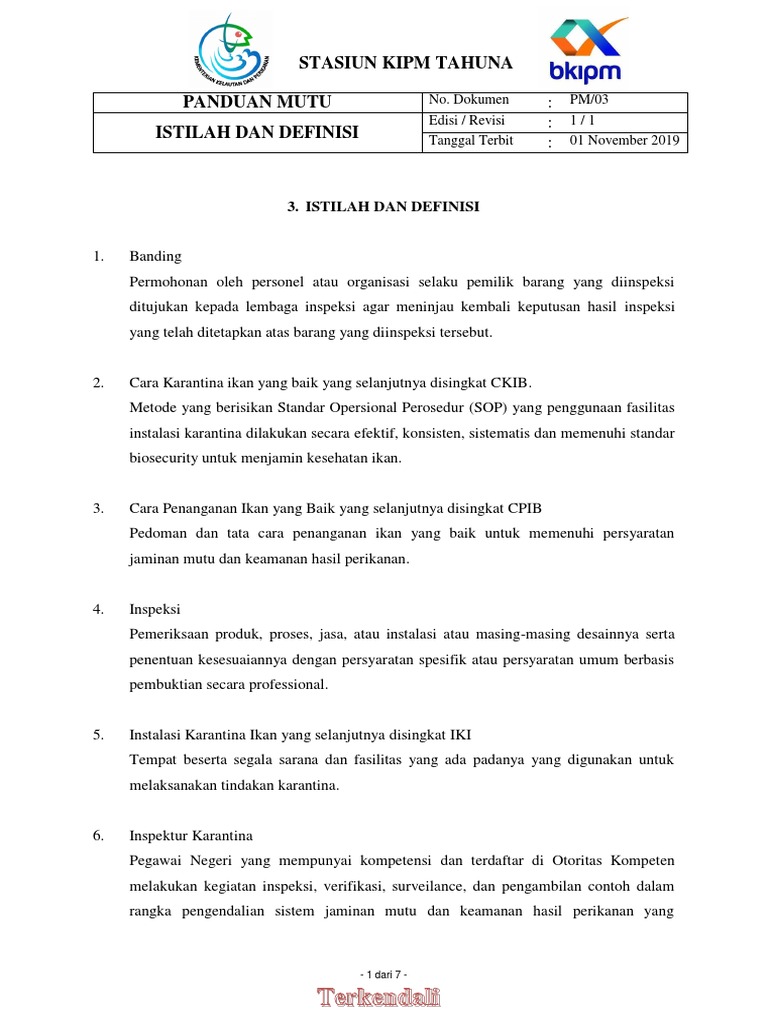 03 Istilah Dan Definisi | PDF