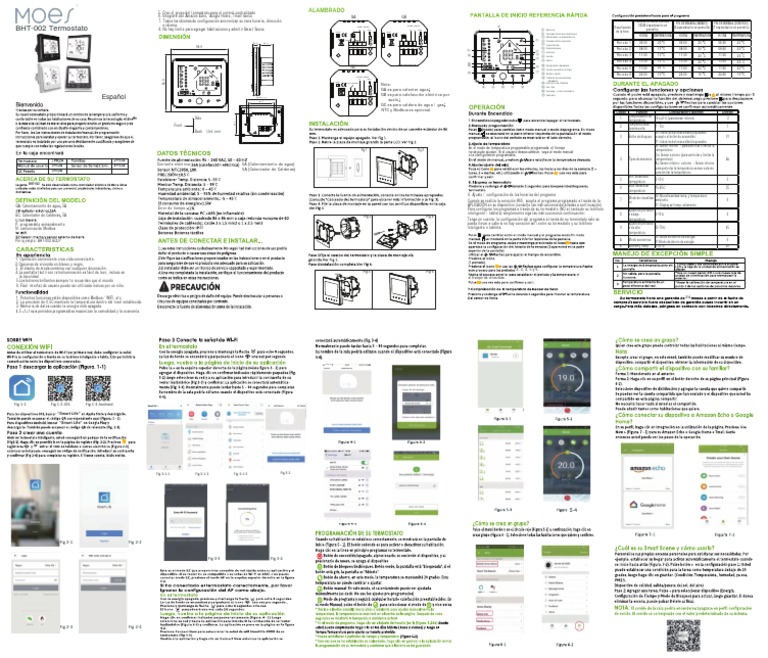 Instrucciones Termostato Wifi Español Pdf Termostato Tableta