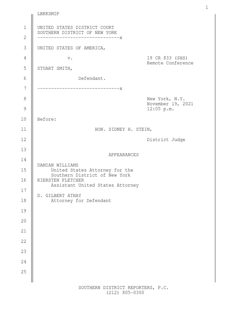 Transcript Stuart Guilty Plea | PDF