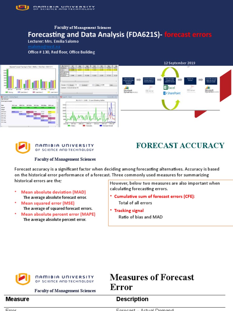 Forecasting Errors Unit 3 Pdf Forecasting Errors And Residuals