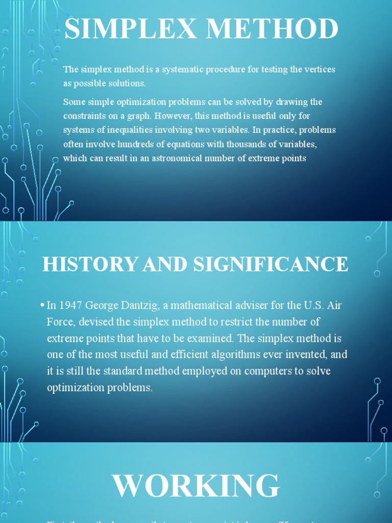 Simplex Method: Optimization Guide | PDF | Mathematical Optimization ...