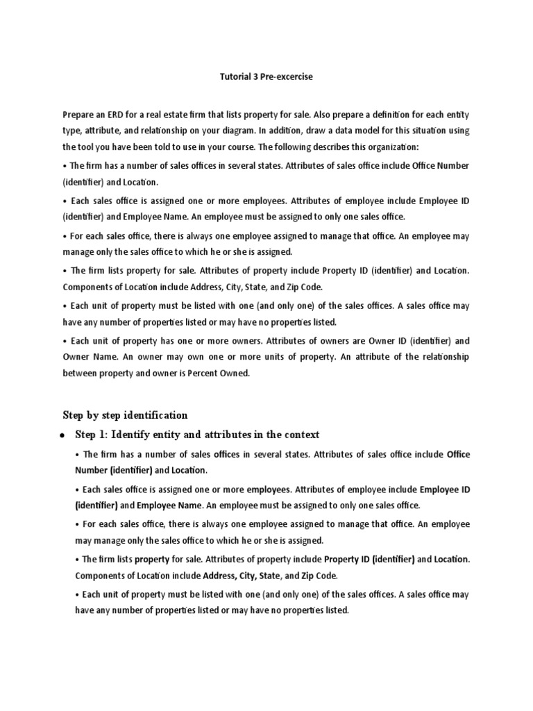 Tutorial 3 - Pre-Excercise | PDF | Identifier | Property