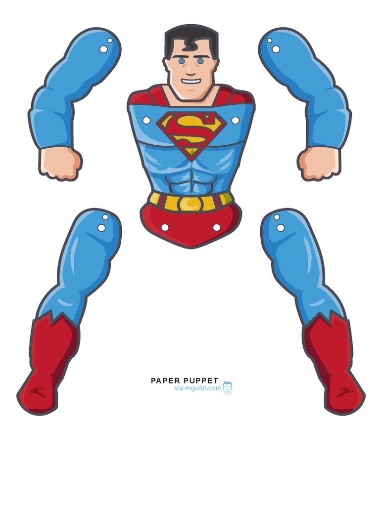 Superman Paper Puppet Mgulin | PDF