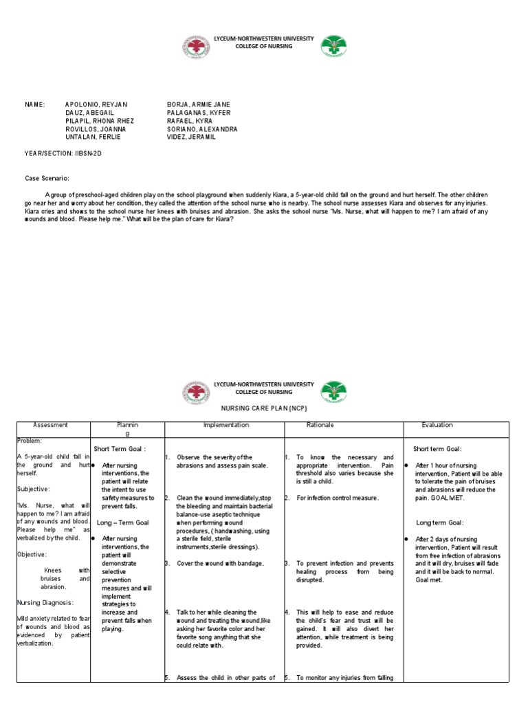 Group Activity On Nursing Care of A Family With Preschool 1 | PDF ...