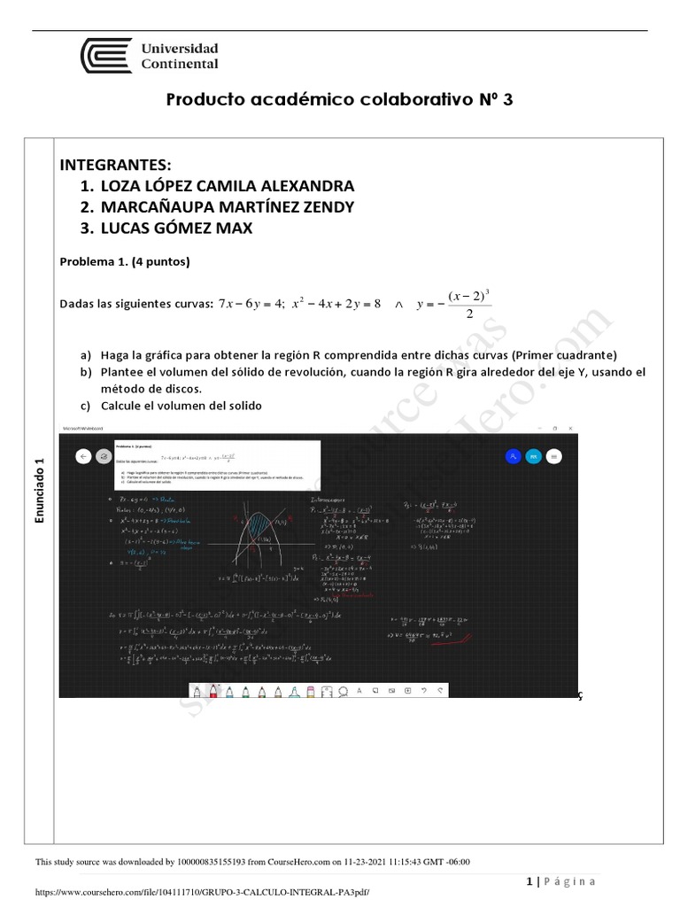 Grupo 3 Calculo Integral Pa3 PDF | PDF | Geometría | Zona