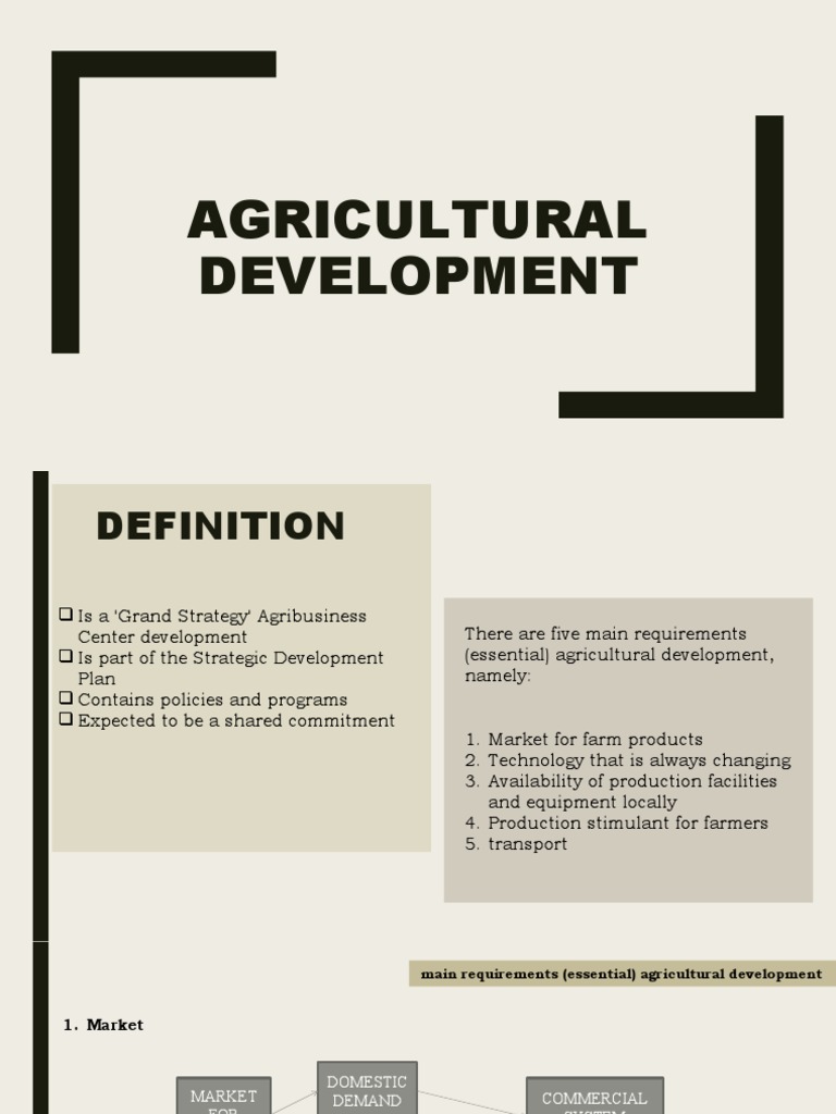 Agricultural Development | PDF | Agriculture | Farmer