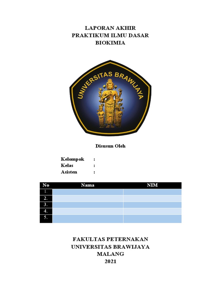 Format Pengerjaan Laporan Biokimia 2021 | PDF