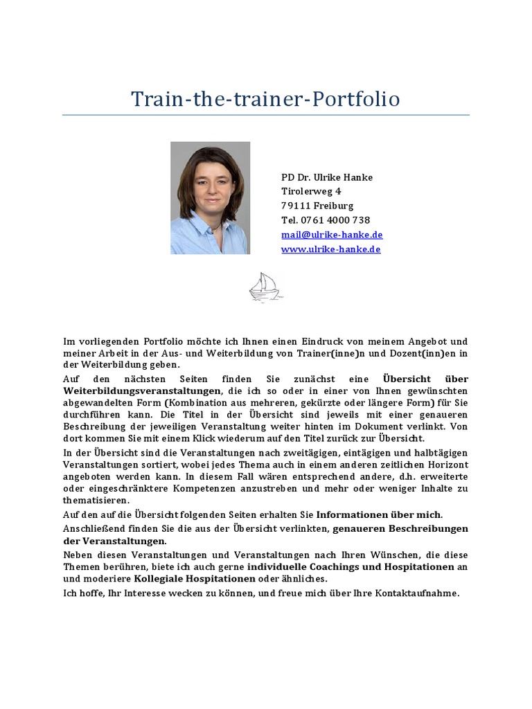 Train The Trainer Portfolio | PDF