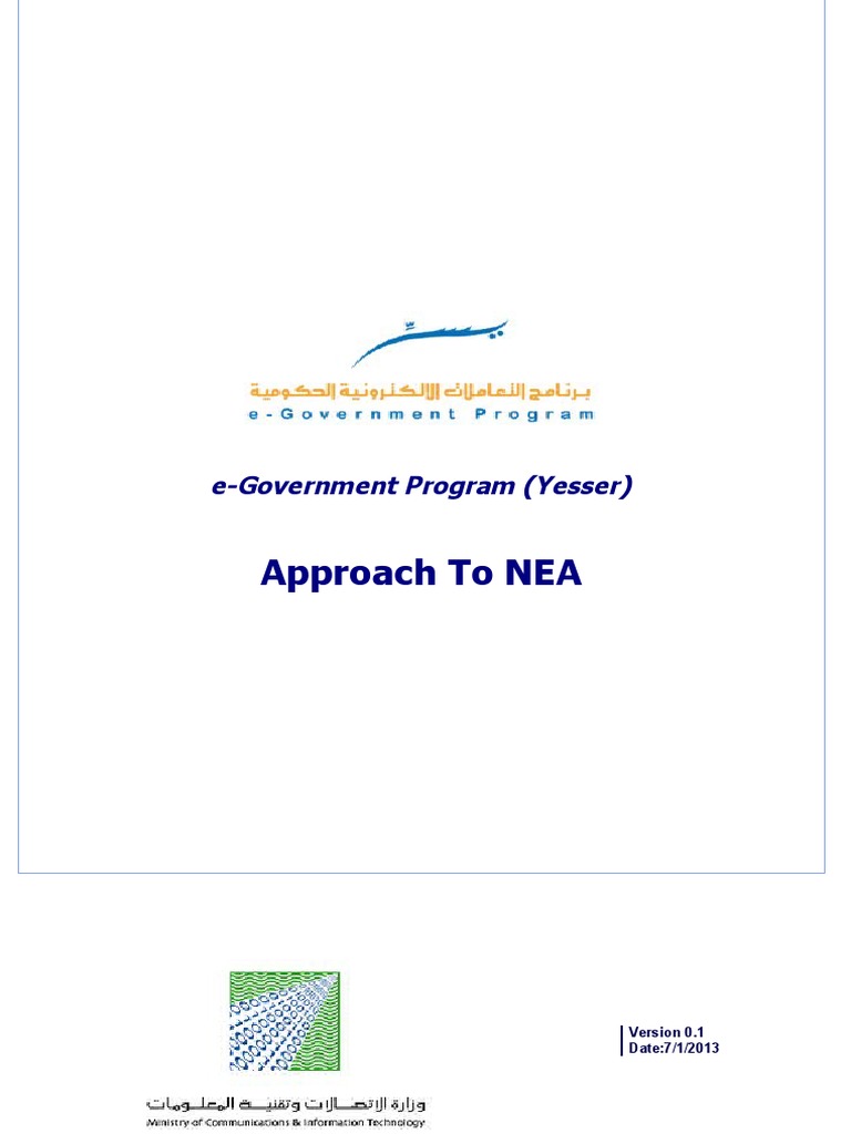Approach To NEA V0.3 | PDF | Governance | E Government