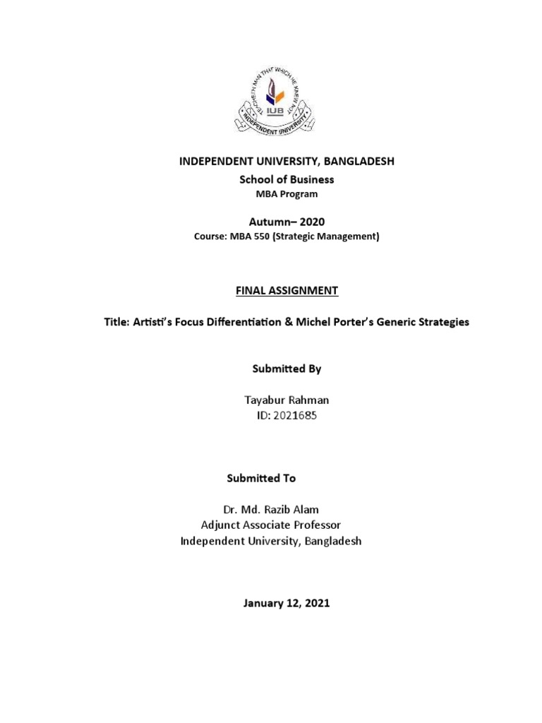 Independent University, Bangladesh School of Business: MBA Program ...