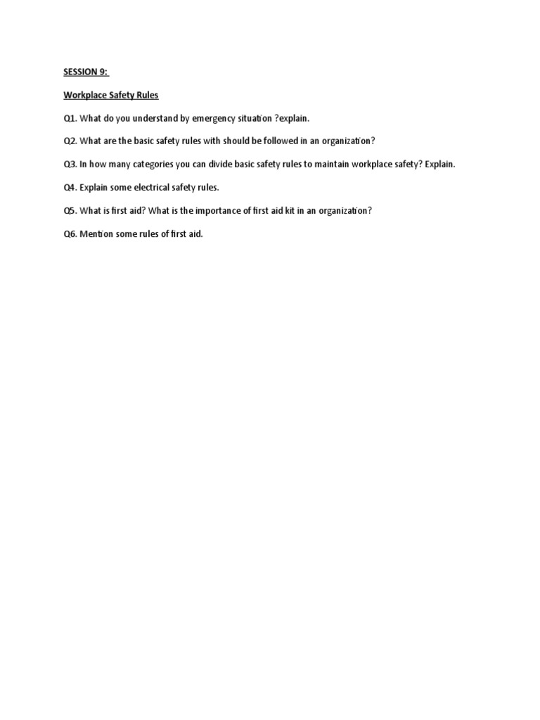 Basic Safety Rules | PDF