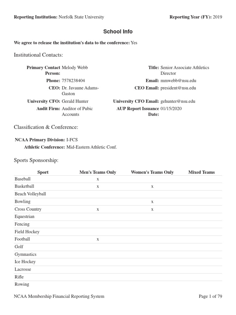 Fy19 Ncaa Report | PDF | National Collegiate Athletic Association | Revenue