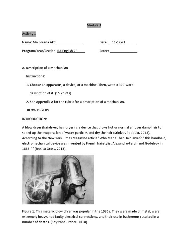 Module 3 Activity 1 Akol | PDF