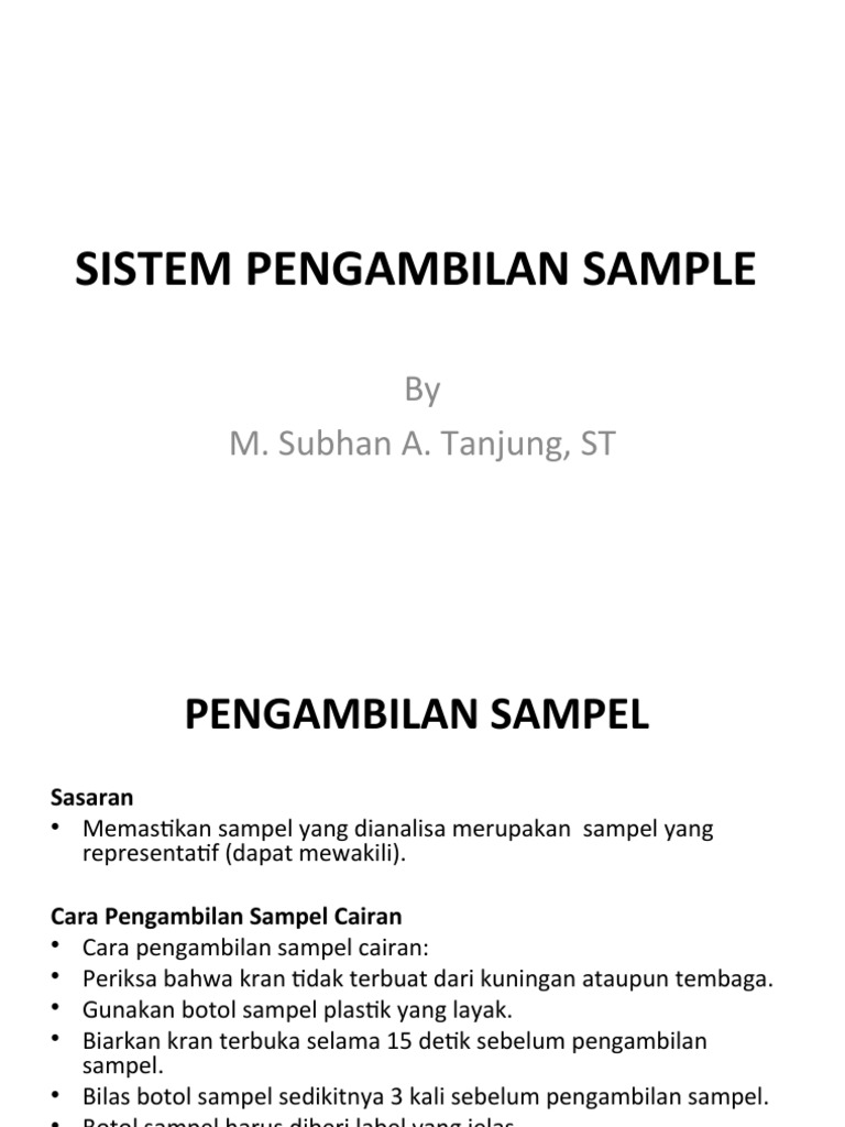 Sistem Pengambilan Sample | PDF