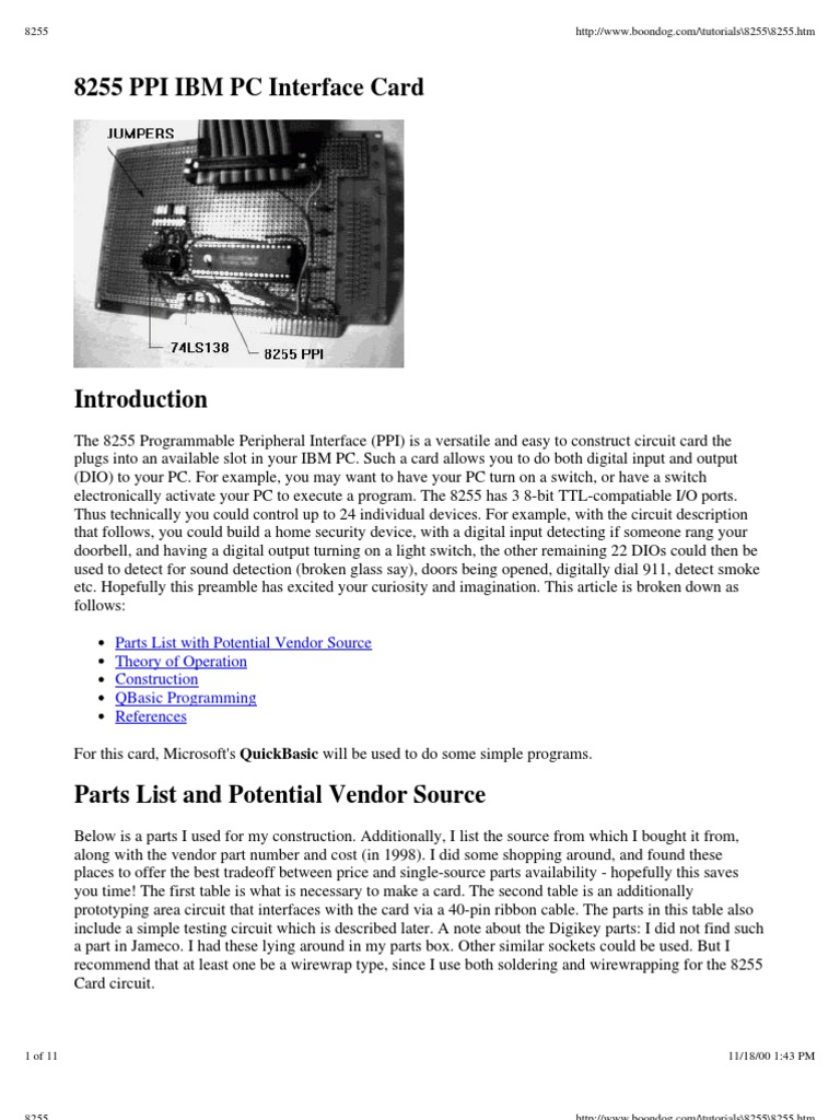 8255 Tutorial | PDF | Electrical Connector | Office Equipment