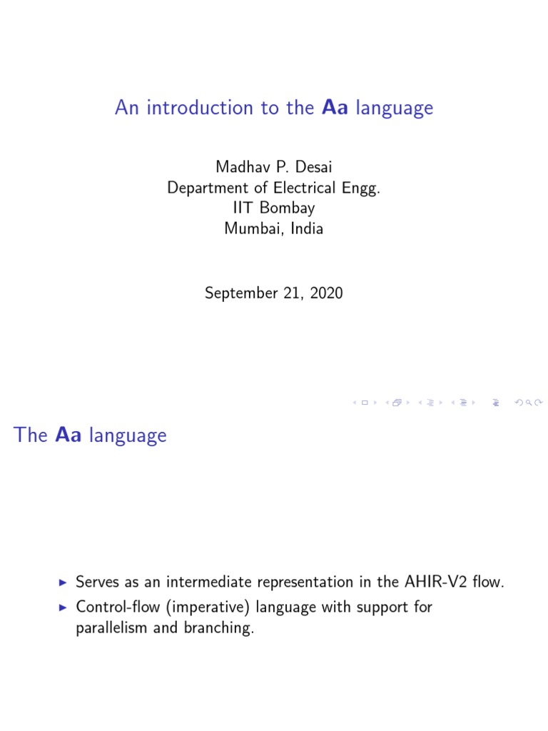 Aa Language for Hardware Design | PDF | Control Flow | Computing
