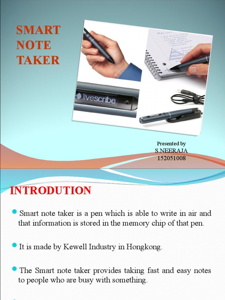 Vdocuments - MX Smart Note Taker PPT 58ae9e7739ff8 | PDF